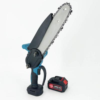 China Blue 21V Handheld Mini Chainsaw Electric Lithium Garden Work Chainsaw 21V Battery for sale