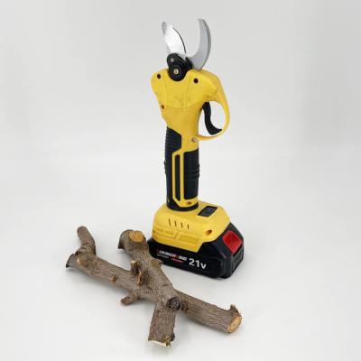 China Personalized Garden Cordless Battery Power Shears 28mm Brushless Electric Secateurs Branch Cutter for sale