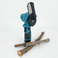 China Mini 3 4 Inch Guide Bar Battery Chainsaw blue For Wood Cutting for sale