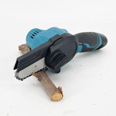 China Mini 3 Inch Portable Cordless Electric Chain Saw Rechargeable Battery With Security Lock for sale