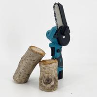 China 2 Batteries 4'' Mini Cordless Chainsaw Electric One-Hand Saw Wood Cutter for sale