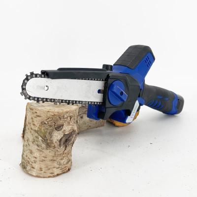 China 2024 New Electric Cordless Hand Hold Lithium Battery Chain Saw 21V for sale