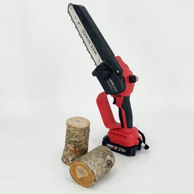 China 21v 8'' Brushless Mini Electric Chainsaw Battery Woodworking Pruning Saw Garden Tool for sale