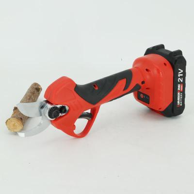 China Cordless Electric Pruner Efficient Rubber Handled Garden Fruit Tree Pruning Shear Battery for sale
