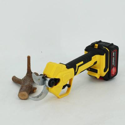 China Professional Battery Powered Garden Tree Pruner Electric Lithium Cordless Pruning Shear Branch Cutter for sale
