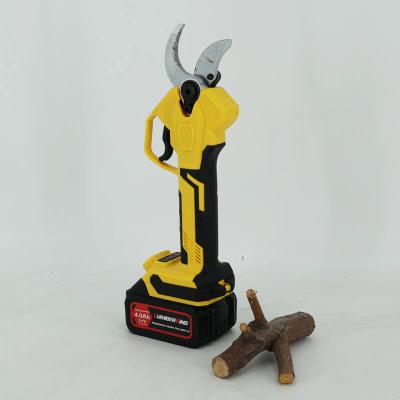 China Professional 21V Battery Powered Garden Tree Pruner Power Pruning Shear Electric Lithium Branch Cutter for sale