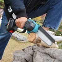 China Batteries 6'' Mini Cordless Chainsaw Electric One-hand Saw Wood Cutter for sale