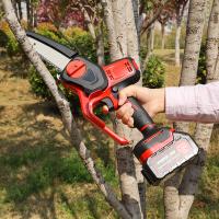China Portable Cordless Electric Chainsaw Mini Handheld 6'' With 2 Rechargeable Batteries for sale