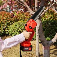 China Lithium Battery Powered DIY Cordless Mini Electric Chainsaw 8 Inch With Brushless Motor Saw Chain for sale