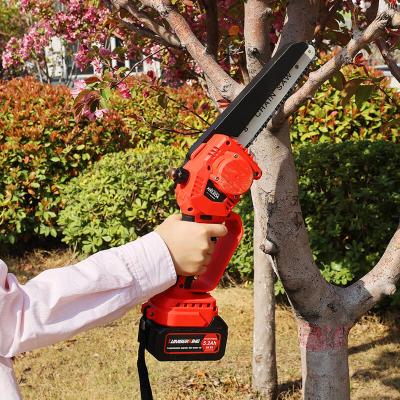 China Lithium Battery Powered DIY Cordless Mini Electric Chainsaw 8 Inch With Brushless Motor Saw Chain for sale