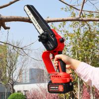 China Wholesale Supply OEM Portable Electric Cordless Chainsaw Battery Powered Mini 8 Inches Power Handheld Chain Saws for sale