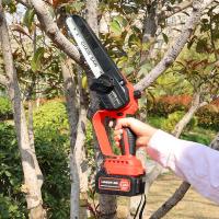 China 8Inch Mini Lithium Electric Chainsaw Wireless Portable Handheld Battery Chain Saw Machine for sale