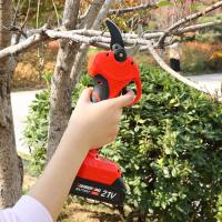 China Portable Cordless Progressive Battery Powered Garden Scissors Electric Brushless Fruit for sale