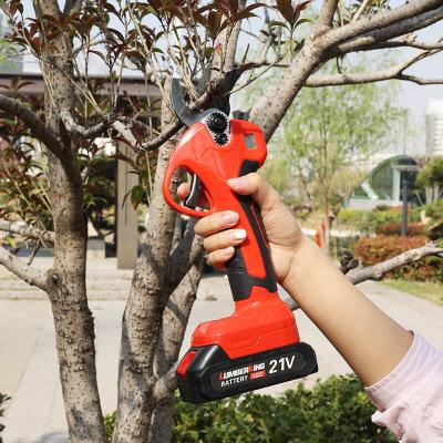 China Customized Professional 30mm Cordless Battery Operated Electric Pruning Shears Tree Branch Pruner for sale