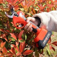 China OEM Logo Battery Power Trade Brushless Cordless Shear Hand Garden Wood Scissors Cutter Tree Trimmer for sale