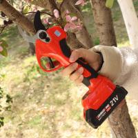 China 35mm Professional 16.8V Wood Prunner Scissors Vineyard Gardening Electric Pruning Shears Pole Lithium Trimmer for sale