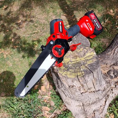 China 8-inch Mini Cordless Chainsaw Electric Chainsaw Small Handheld Chainsaw Suitable For Wood Cutting for sale