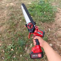 China Hot Sale OEM 8 Inch Battery Lithium Chainsaw Portable Cordless Mini Electric Chainsaw for sale