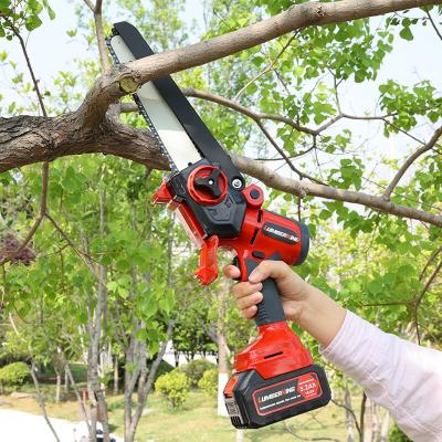 China Small Rechargeable Household Saw Logging Cutting Handheld Lithium Electric Chainsaws for sale