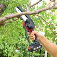China 21V 6inch Wood Cutting Cordless Portable Home Lithium Battery Hand Saw Brushless Electric Chainsaw for sale