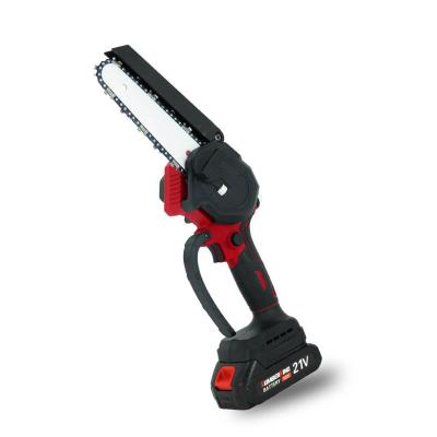 China 21V 6inch Wood Cutting Cordless Portable Home Lithium Battery Hand Saw Brushless Electric Chainsaw for sale