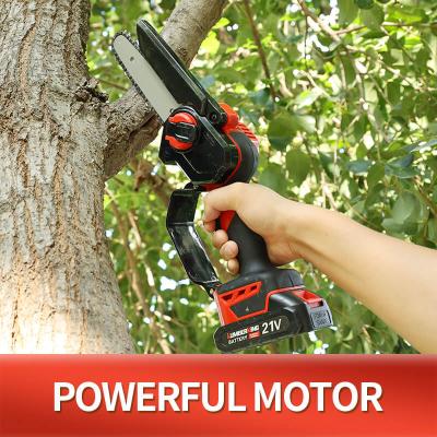China Mini Chainsaw Cordless Electric Chain Saw Rechargeable Battery Powered Handheld Saw for Trees Wood Cutting for sale