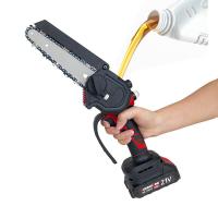 China High Power Brushless Rechargeable Lithium Cordless 6 Inch Mini Chainsaw Battery Wood Cutting for sale