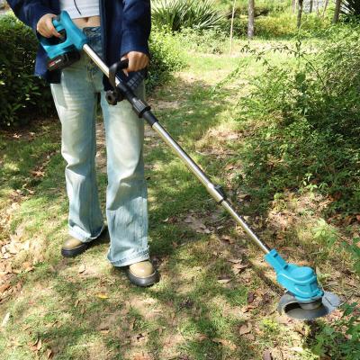 China Portable Electric Grass Trimmer Brush Cutter Cordless Battery Lightweight Lawn Tool for sale