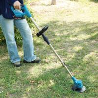 China Portable Cordless Brush Cutter Electric Grass Trimmer Battery Powered Lawn Mower for sale