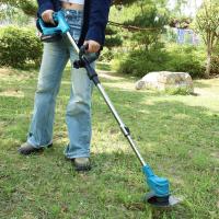 China Portable Battery Brush Cutter Cordless Electric Grass Trimmer Lightweight Lawn Cutting Equipment for sale
