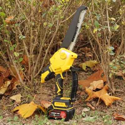 China 6 Inch Brushless Portable Mini Lithium Electric Chain Saw Rechargeable Cordless One-handed Chainsaw for sale