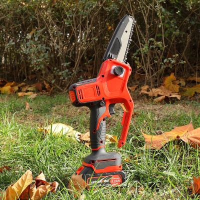 China 21V 6 Inch Handheld Small Power Cordless Mini Electric Chainsaw Wood Cutting Battery Chain Saw for sale
