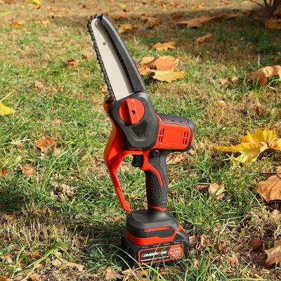 China 6inch Chainsaw Mini Wireless Electric Chainsaw Small Handheld Portable Chainsaw Battery Power Chainsaw for sale