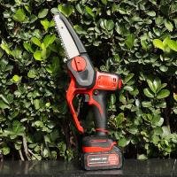 China Professional Chain Saw Mini Electric Chainsaw Lithium Electric Chain Saw 6inch 21V2.0Ah Electric Chainsaw for sale