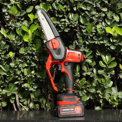 China Professional Chain Saw Mini Electric Chainsaw Lithium Electric Chain Saw 6inch 21V2.0Ah Electric Chainsaw for sale