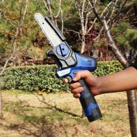 China 6 Inch Small Cordless Electric Chainsaw With Oil Pump Ultra Light Battery Chainsaw For Simple Wood Cutting for sale