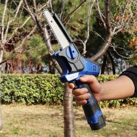 China Easy Use 6 Inch Battery Powered Chainsaw With Pump Oil Lightweight Cordless Electric Chainsaw For Cutting for sale
