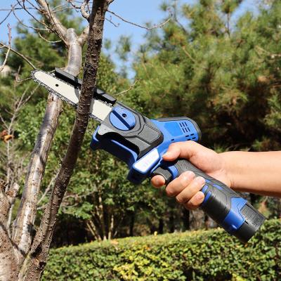 China Ultra Light 6 Inch Cordless Battery Chainsaw With Oil Pump System Mini Electric Chainsaw For Clean Cutting for sale