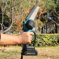 China Lightweight 6 Inch Cordless Chainsaw Battery Powered With Pump Oil Electric Mini Chainsaw For Clean Cutting for sale