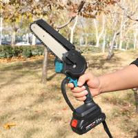 China 6 Inch Lithium Electric Chainsaw With Pump Oil Lightweight Cordless Mini Chainsaw For Wood Cutting for sale