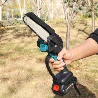 China Mini 6 Inch Cordless Chainsaw With Lubrication Pump Battery Electric Chainsaw For Smooth Wood Cutting for sale