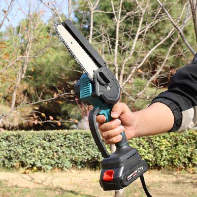 China 6 Inch Portable Battery Powered Chainsaw With Oil Pump Lightweight Cordless Electric Chainsaw For Wood for sale
