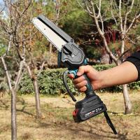 China Compact 6 Inch Electric Chainsaw Battery Powered With Pump Oil System Cordless Mini Chainsaw For Cutting for sale