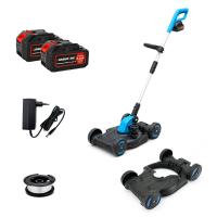 China Auston 21V Cordless Grass Trimmer with Detachable Wheels Portable Electric Lawn Mower Multi-Functional Brush Cutter for sale
