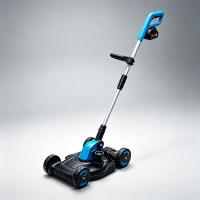 China 21V Compact Lawn Mower for Small Lawn Property Maintenance Wheeled Cordless Grass Trimmer Backyard Mowing for sale