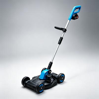 China 21V Compact Lawn Mower for Small Lawn Property Maintenance Wheeled Cordless Grass Trimmer Backyard Mowing for sale