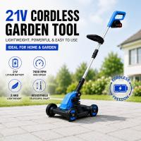 China 21V Compact Lawn Mower for Small Lawn Property Maintenance Wheeled Cordless Grass Trimmer Backyard Mowing for sale