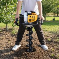China 51.7cc 63.3cc Gas Powered Earth Auger Machine with Drill Bit for Fence Post Digging for sale