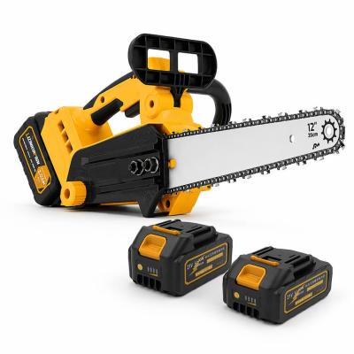 China 21V Brushless 12-Inch Cordless Chainsaw (1900W, 22m/s Fast Chain Speed), 1.93kg Lightweight Handheld Top-Handle Electric Saw with 2x Lithium Batteries for sale