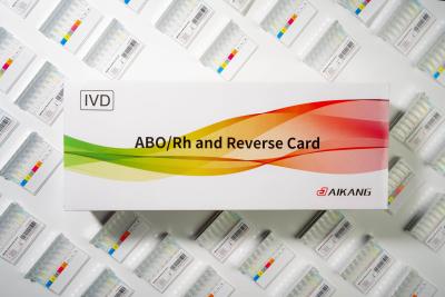 China ABO And Rh(D/C/E) Blood Grouping Gel Card Forward And Reverse for sale